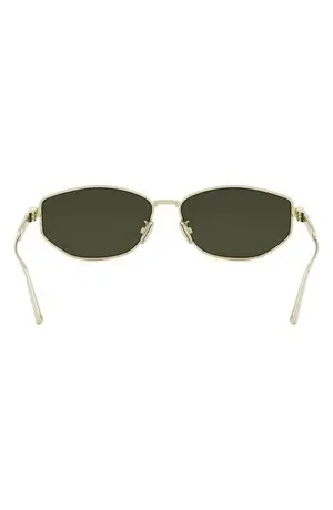 Dior Cannage B1u Oval Sunglasses - Shiny Gold Dh / Green