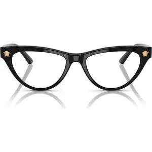 Versace 52mm Cat Eye Optical Eyeglasses - Black