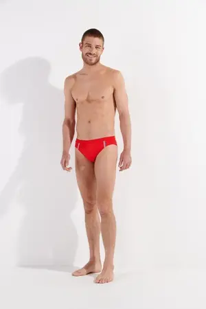 HOM Nautical Cup Mini Swim Brief - Red