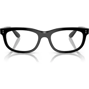 Ray-ban 54mm Rectangular Eyeglasses - Black