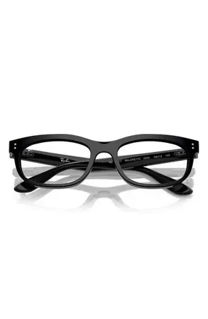 Ray-ban 54mm Rectangular Eyeglasses - Black