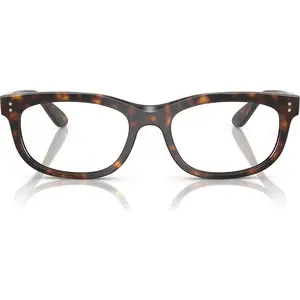 Ray-ban 54mm Rectangular Eyeglasses - Havana