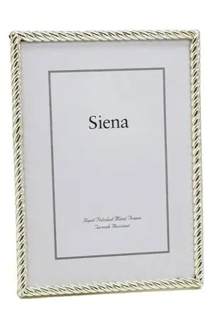 SIENA Tone Rope 5" X 7" Picture Frame - Silver
