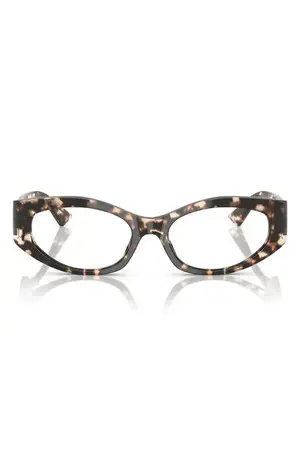 Versace 51mm Irregular Eyeglasses - Havana/ Gradient