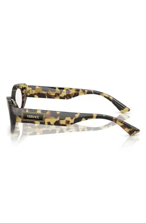 Versace 51mm Irregular Eyeglasses - Havana