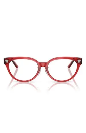 Versace 54mm Pillow Optical Glasses - Trans Red