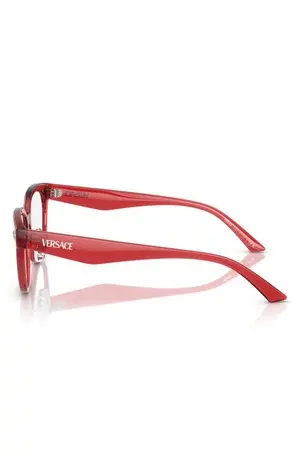 Versace 54mm Pillow Optical Glasses - Trans Red