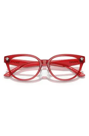 Versace 54mm Pillow Optical Glasses - Trans Red