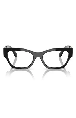 Versace 54mm Cat Eye Optical Glasses - Black