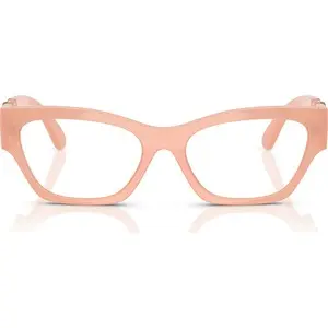 Versace 52mm Cat Eye Optical Glasses - Opal Pink
