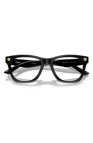 Versace 50mm Pillow Eyeglasses - Black
