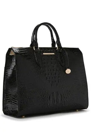 Brahmin Croc Embossed Leather Tote