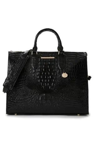 Brahmin Croc Embossed Leather Tote