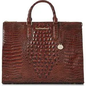 Brahmin Croc Embossed Leather Tote