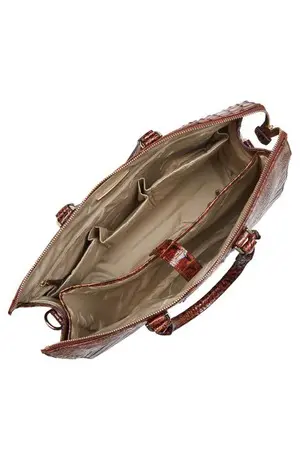 Brahmin Croc Embossed Leather Tote