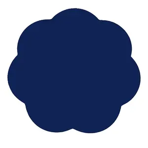 ADDISON ROSS Scalloped Lacquer 13 Placemats, Set Of 4 - Navy