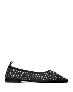 Tory Burch Eddie Crystal Ballet Flats - Black