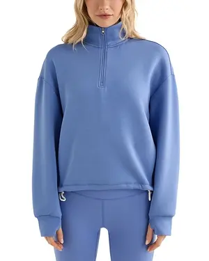 Varley Sian Cropped Half Zip Sweatshirt