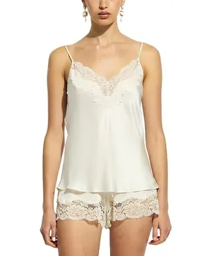 Ginia Silk Lace Chemise - Creme