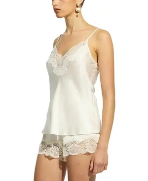 Ginia Silk Lace Chemise - Creme