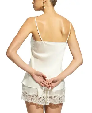Ginia Silk Lace Chemise - Creme