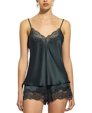 Ginia Silk Lace Chemise - India Ink
