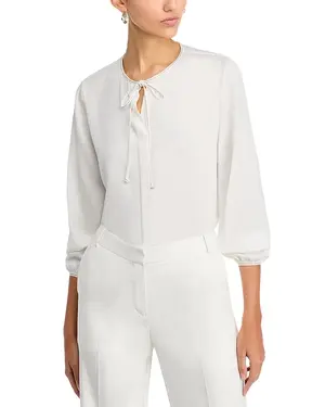 Kobi Halperin Eliza Stretch Silk Blouse - Ivory