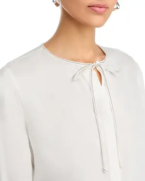 Kobi Halperin Eliza Stretch Silk Blouse - Ivory