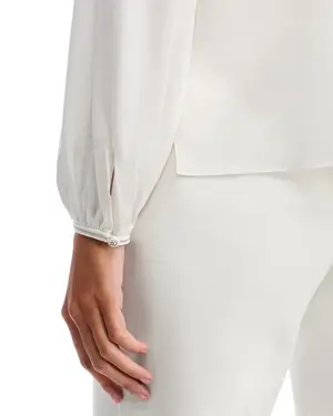 Kobi Halperin Eliza Stretch Silk Blouse - Ivory