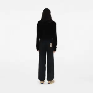 Burberry Check Label Cotton Jogging Pants