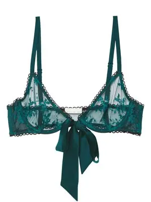 Fleur Du Mal Untie Me Demi Bra - Green