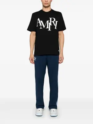 Amiri Staggered-logo T-shirt - Black