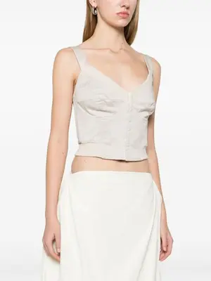 ELENA VELEZ Bustier-style Top - Neutrals