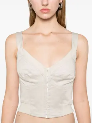 ELENA VELEZ Bustier-style Top - Neutrals