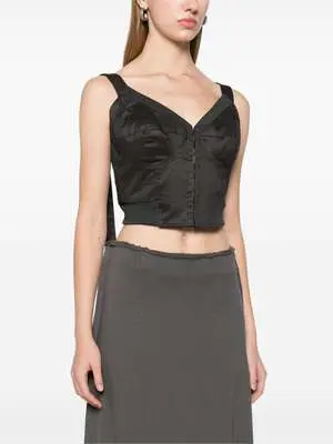 ELENA VELEZ Bustier-style Top - Grey