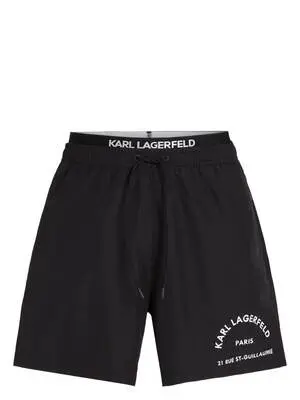 Karl Lagerfeld Rue St-guillaume Swim Shorts - Black