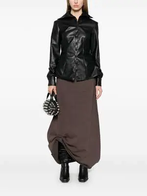 ELENA VELEZ Faux-leather Shirt