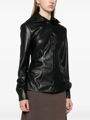 ELENA VELEZ Faux-leather Shirt