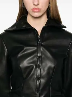 ELENA VELEZ Faux-leather Shirt