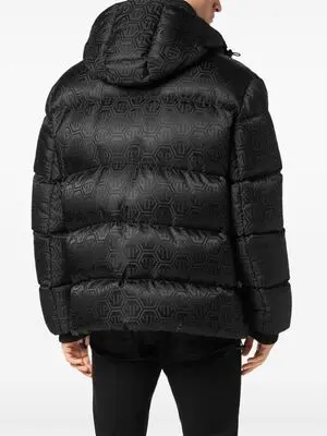 Philipp Plein Monogram-jacquard Padded Jacket