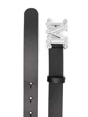 Max Mara Logo-Buckle Leather Belt In Black - 30% Off  display picture 1
