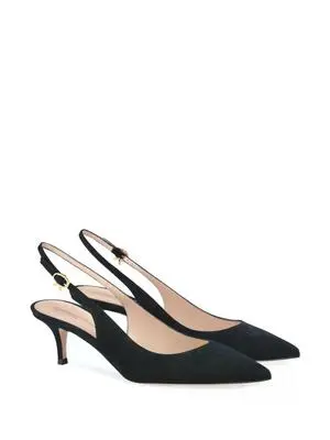 GIANVITO ROSSI Ribbon Sling 55mm Pumps - Blue
