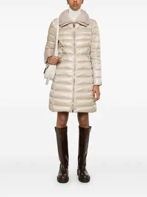 Herno Down-feather Quilted Coat With Detachable Faux Fur Collar
