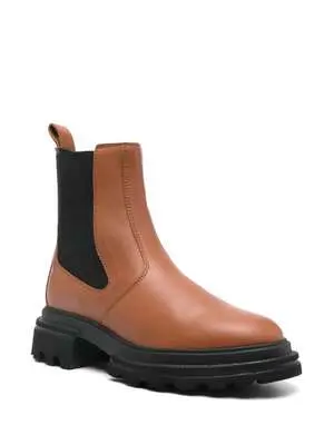 Hogan Leather Chelsea Boots - Brown