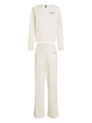 Karl Lagerfeld Hotel Karl Sheer Pyjama Set - Neutrals