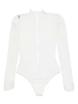 ANA RADU Chantilly Lace Bodysuit - White