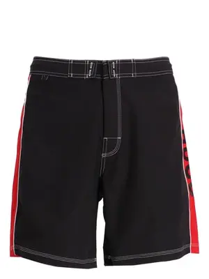 Hugo Logo-tape Swim Shorts - Black
