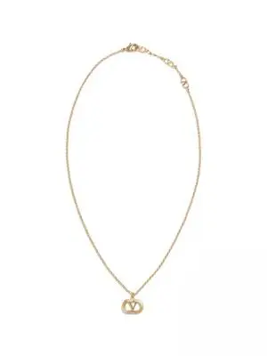 Valentino Garavani Logo Pendant Necklace - Gold