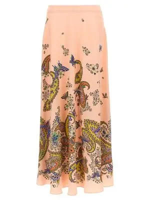 Etro Etro Printed Cotton Skirt - Pink