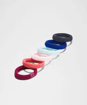 Lululemon Knit Hair Ties Deep Luxe/sour Cherry/strawberry Milkshake/ideal Mint/black Night/larkspur